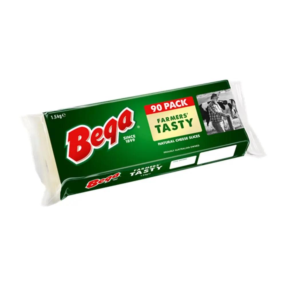 Bega Tasty Cheddar Cheese Slices 90 Pack – Rich & Smooth Flavour