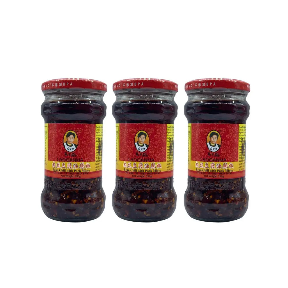 Lao Gan Ma Chilli Sauce with Fermented Soybean 280g 3 Pack