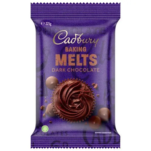 Cadbury | Dark Chocolate Baking Melts 225g – Rich Smooth Flavour