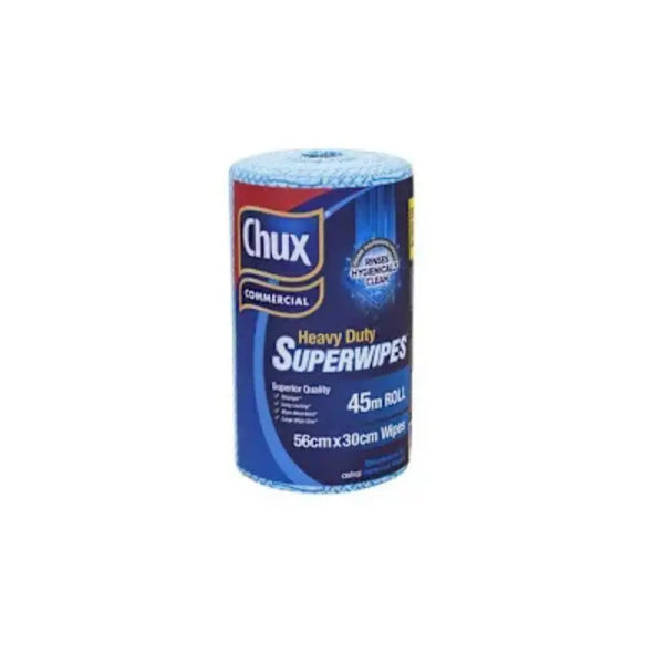 Chux® Superwipes® Heavy Duty Blue Roll 45m – Food Safe & Absorbent ...