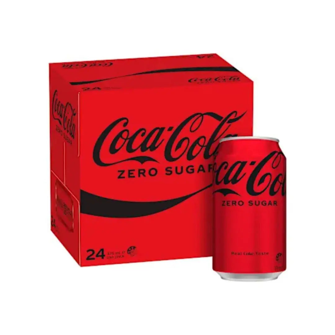Coca Cola Zero Sugar – 375mL Soft Drink Cans, 24 Pack