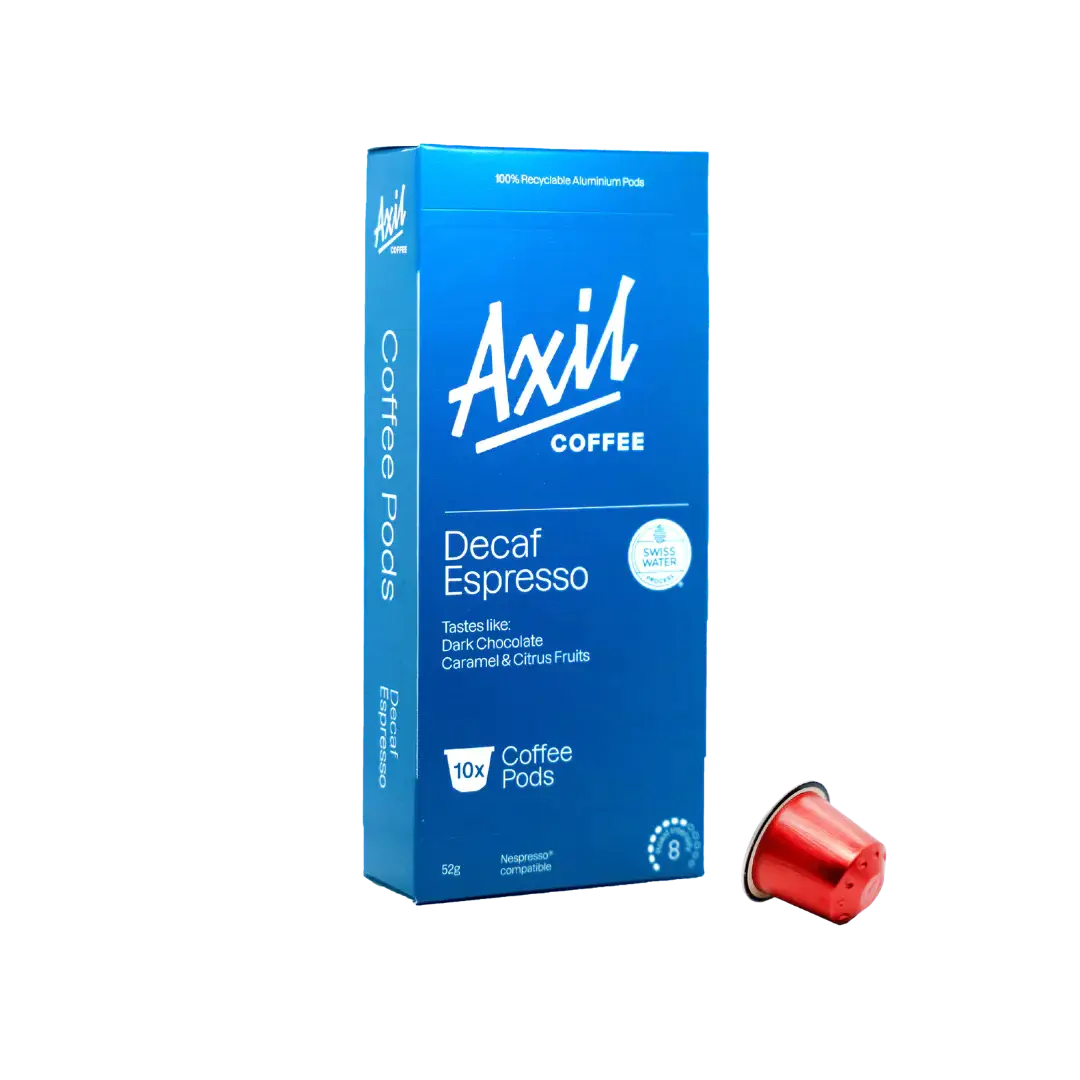 Axil Coffee Roasters Decaf Espresso Pods Blend - Swiss Water Decaf | 10 ...