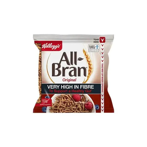 Kelloggs All Bran Sachets 50g – High-Fiber, Digestive Health Cereal