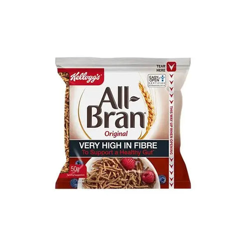 Kelloggs All Bran Sachets 50g – High-Fiber, Digestive Health Cereal