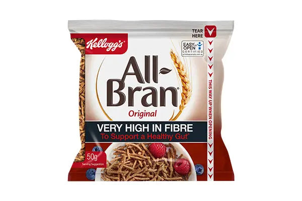 Kelloggs All Bran Sachets 50g – High-Fiber, Digestive Health Cereal ...