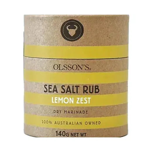 Lemon Zest Salt Rub – Olssons Citrus Sea Salt Blend 140g