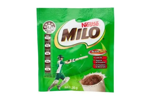 Milo Single Serve 20g Sachets, Convenient Energy Boost or on Ice Cream
