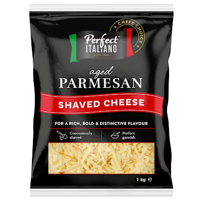Perfect Italiano Aged Parmesan Shaved Cheese 1 kg – Gourmet Bulk