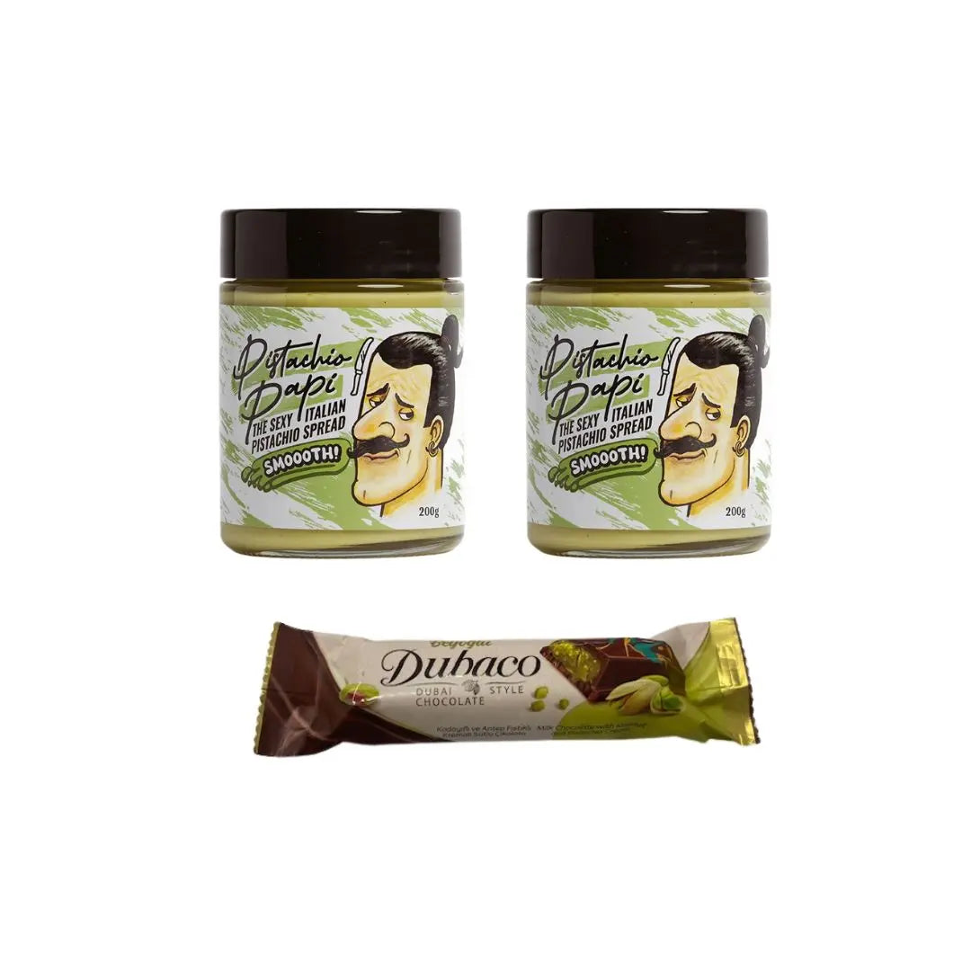 Pistachio Papi Smooth Bundle – Premium Pistachio Spread & Dubai Chocolate