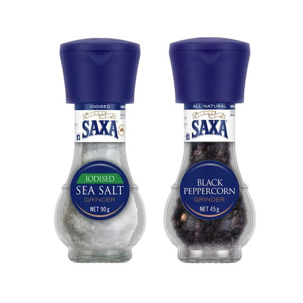 Gourmet grinder Saxa Salt and Pepper Grinder Combo – Iodised Sea Salt ...