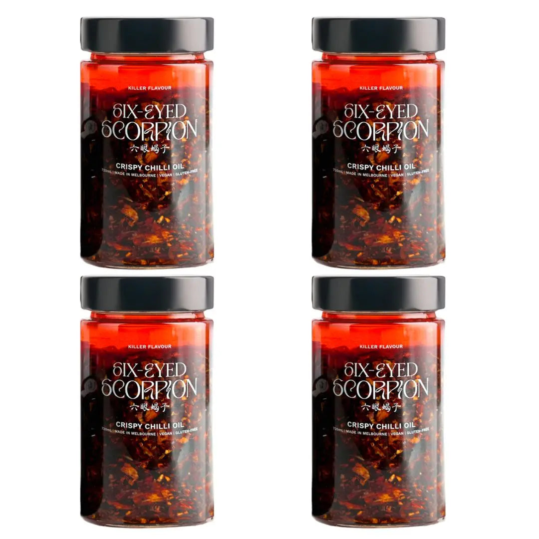 Six-Eyed Scorpion Original Crispy Chilli Oil - XL 720ml 4Pk
