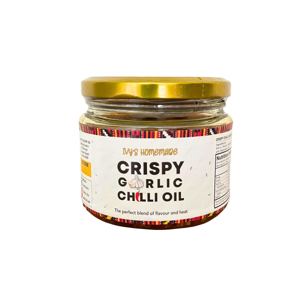 Ivy’s Homemade Crispy Garlic Chilli Oil 300ml V GF NF - petitstresors